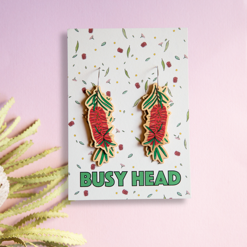 Bottlebrush Statement Hoops – Busy Head