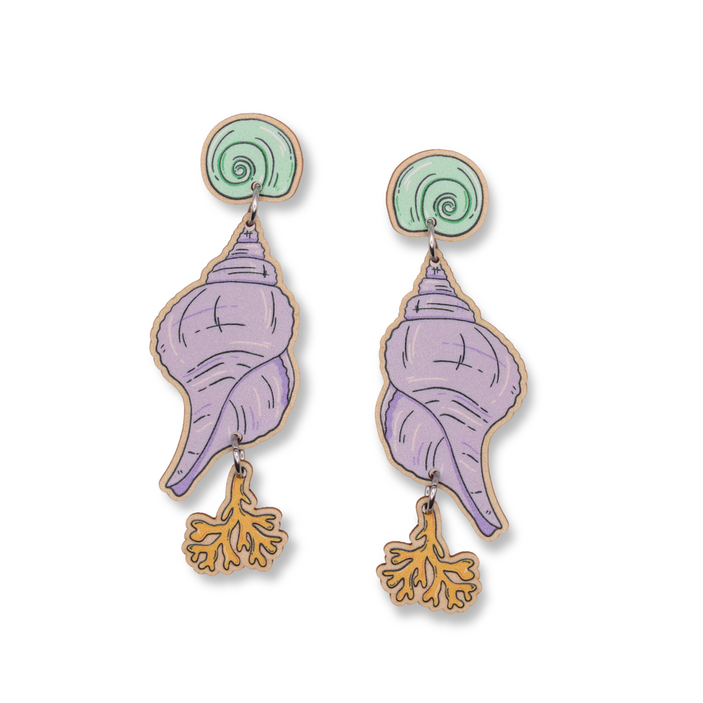 Shell Drop Studs – Busy Head